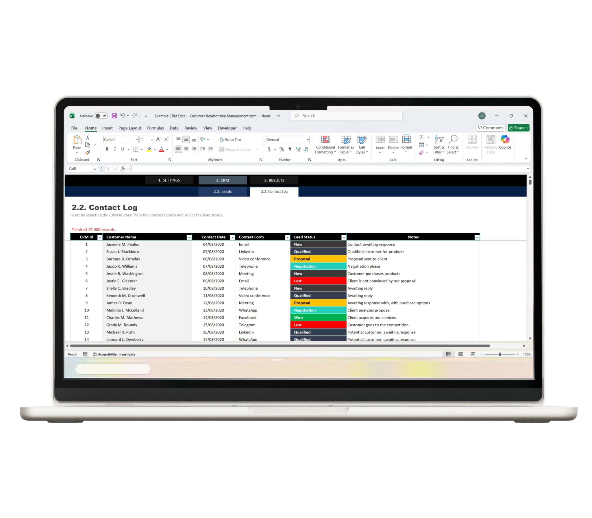 CRM Template Excel | Customer Relationship Management Excel | Excel ...